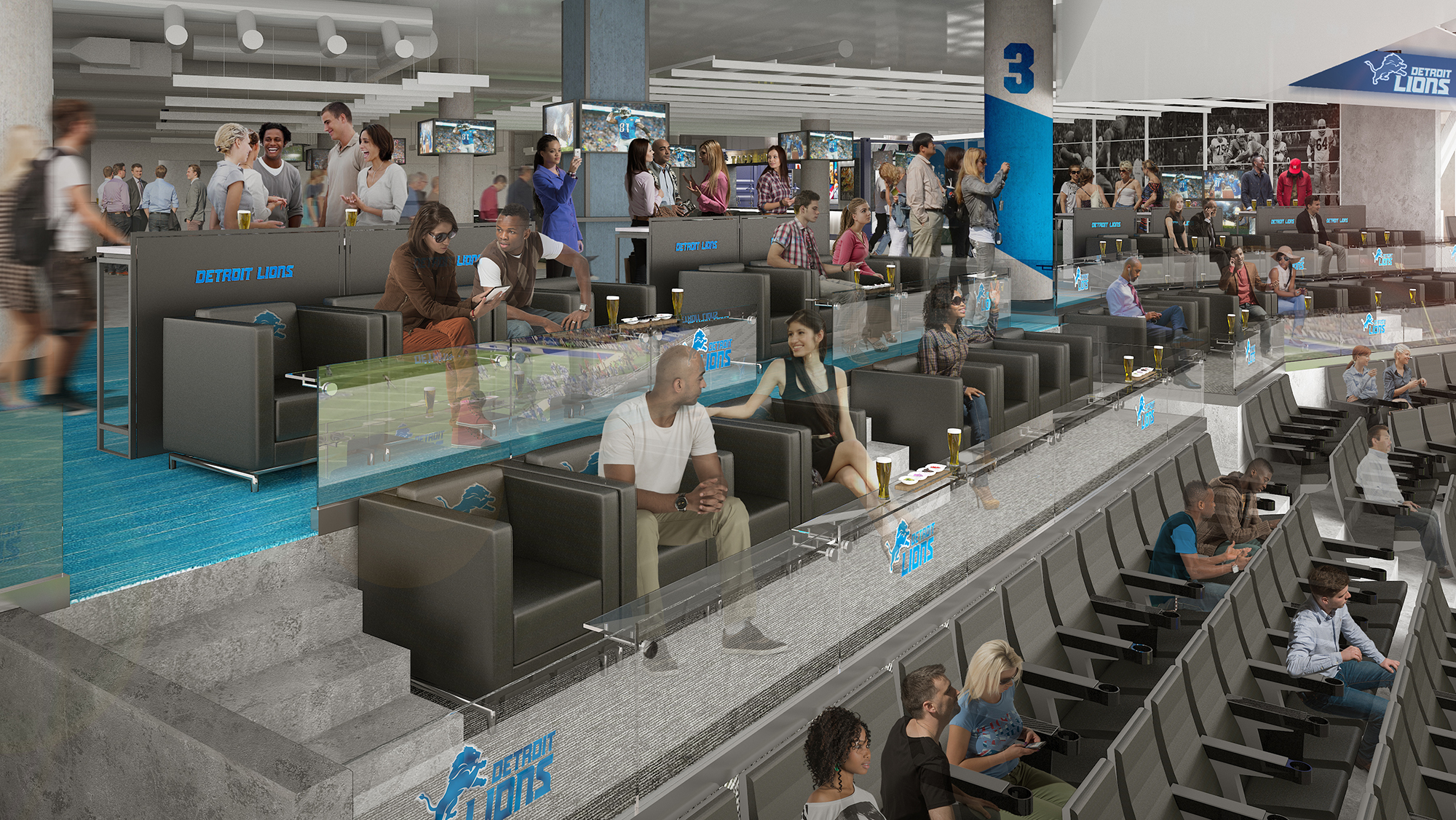 Detroit Lions unveil design concepts for Ford Field renovation - Sports ...