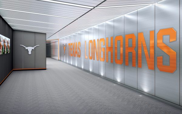 University of Texas Football unveils sleek design for Longhorn Locker ...