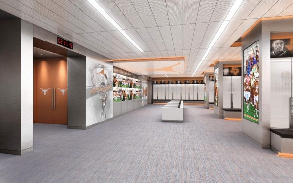 University of Texas Football unveils sleek design for Longhorn Locker ...