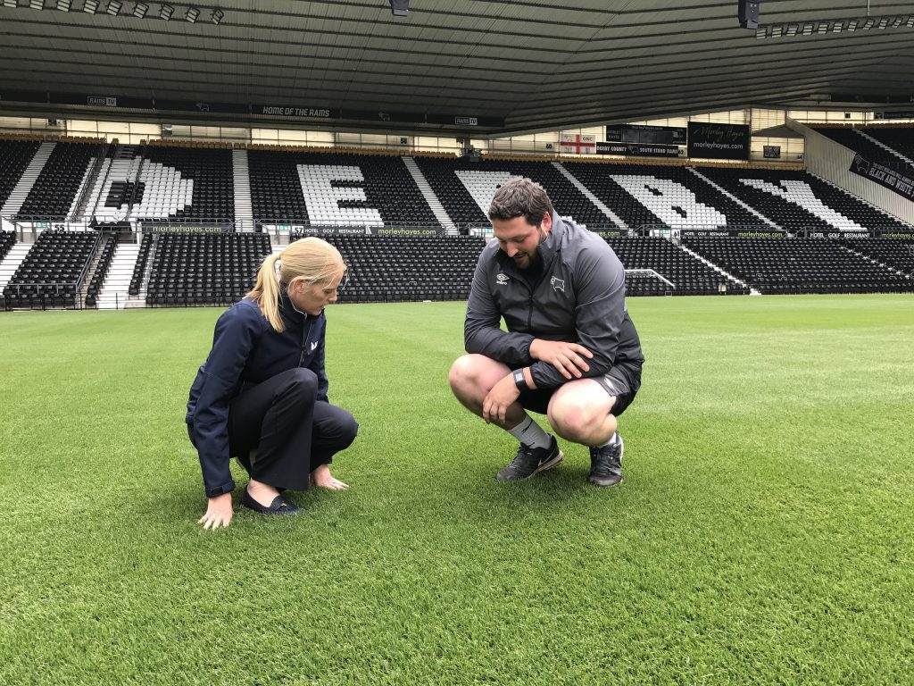 Pitch perfection at Pride Park paves way for more games - Sports Venue ...