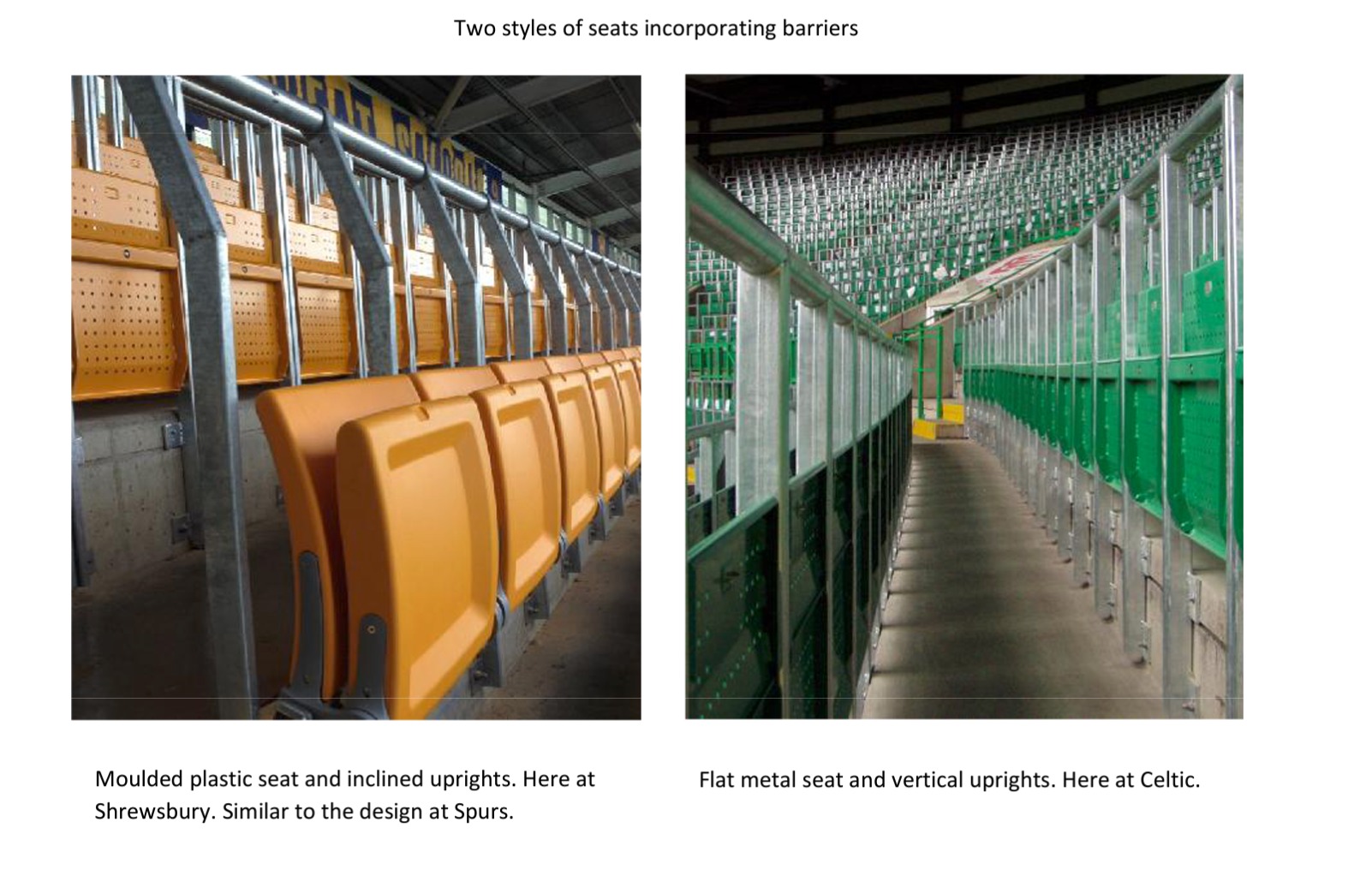 Seats with barriers now compliant with the Green Guide's all-seater ...