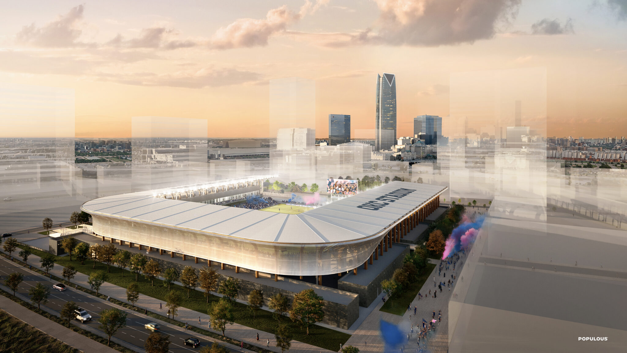 New Populous-designed Multipurpose Stadium revealed for Oklahoma City ...